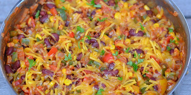 Vegetarisk fyld til mexicanske pandekager